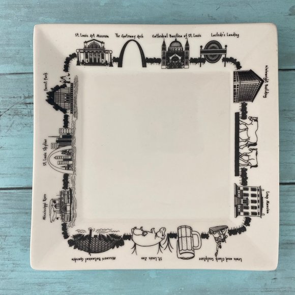 Kitchen | St Louis Missouri Square Plate By The Dish Stl Landmarks ...
